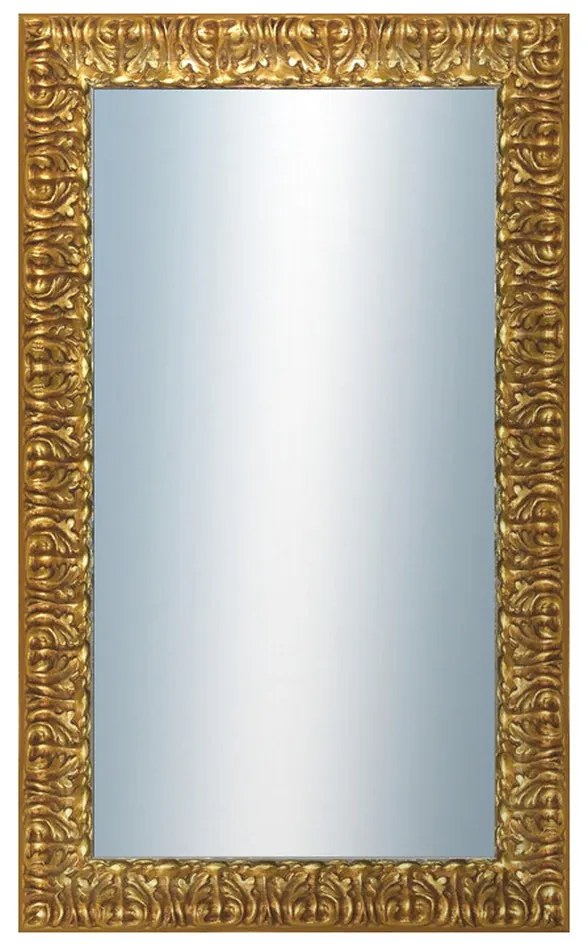 DANTIK - Zarámované zrcadlo - rozměr s rámem cca 60x100 cm z lišty ZVRATNÁ zdobná zlatá (2888)