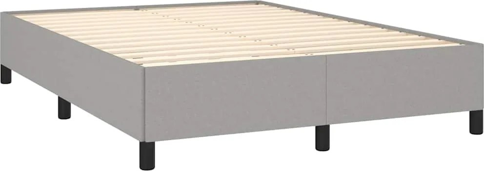 Box spring postel s matrací světle šedá 140 x 190 cm textil 3127877
