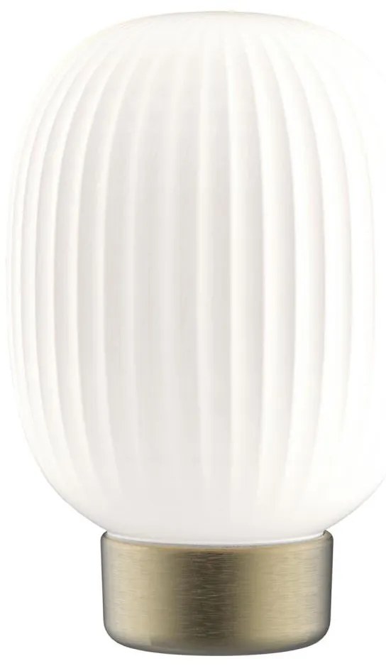 LED Stmívatelná dotyková stolní lampa LATTE LED/1,8W/5V USB 2000 mAh zlatá/bílá Biano.cz