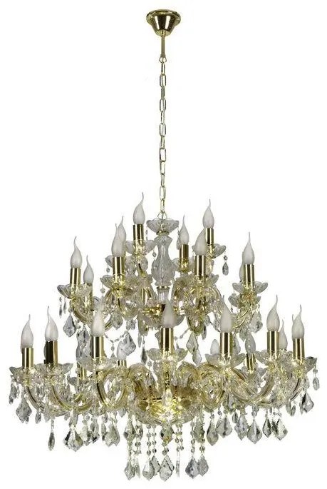 Zlatý křišťálový lustr Maria Teresa pro žárovku 28x E14  - Candellux