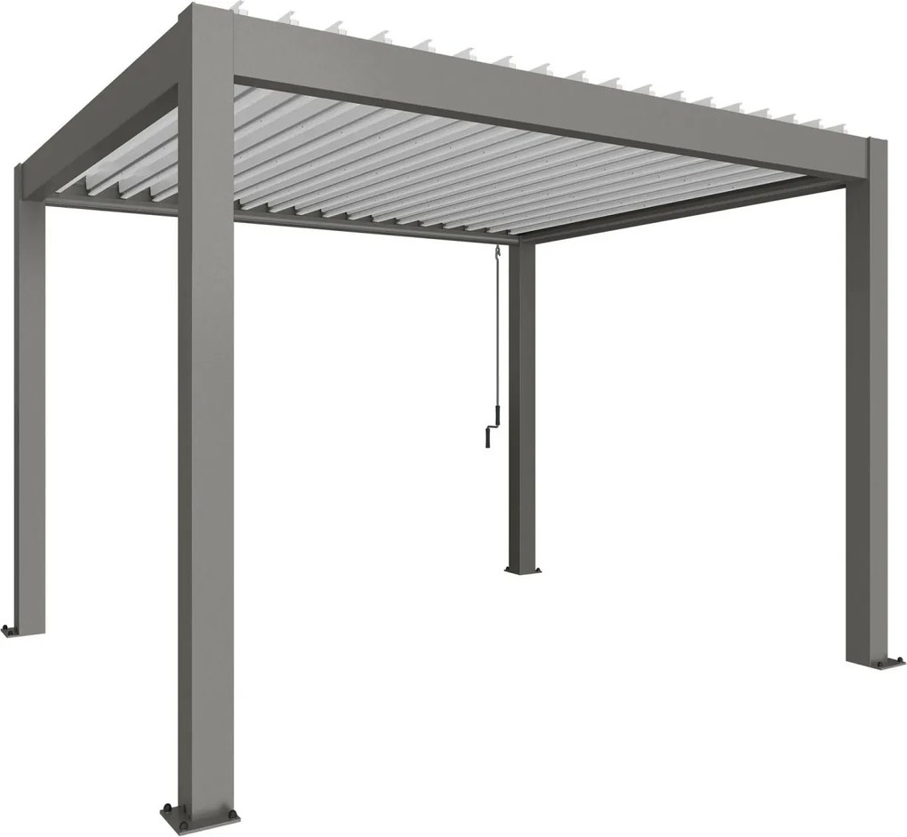 Biohort Pergola 3,5 x 3 křemenově šedá/bílá 367,5 x 312 cm