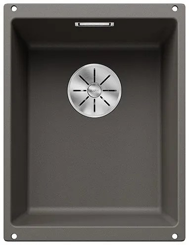 Blanco Subline 320-U, silgranitový dřez pod pracovní desku 350x460x190 mm, 1-komorový, šedá vulkán, BLA-527343