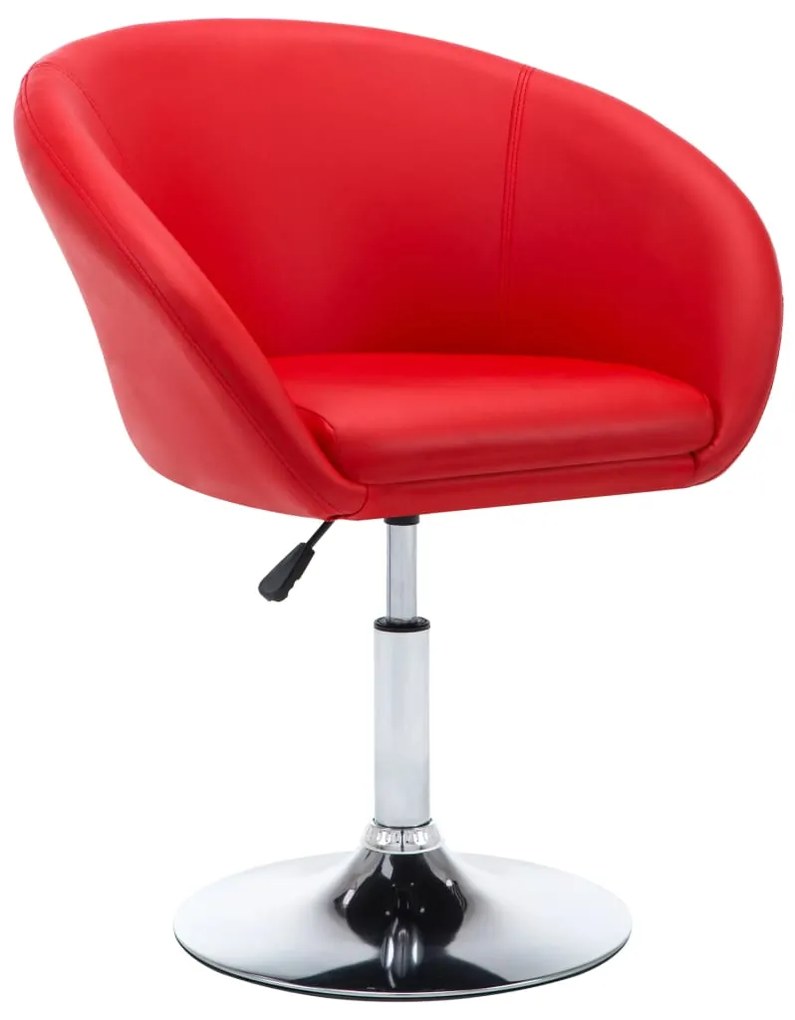 246910 vidaXL Otočná jídelní židle červená umělá kůže