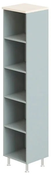 Lenza Úzký kancelářský regál BERN PLUS, 430 x 430 x 2074 mm, bříza