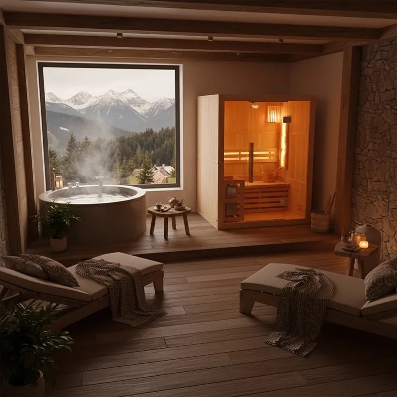 BPS-koupelny Finská sauna Relax HYD-3940 150x120, 3-4 osoby