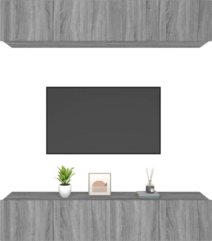 vidaXL TV skříňky 4 ks 80 x 30 x 30 cm kompozitní dřevo [3114188] Barva: Bílá