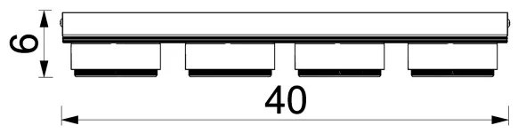 Stropní svítidlo SEMA 4xGX53/15W/230V černá/hnědá/dub