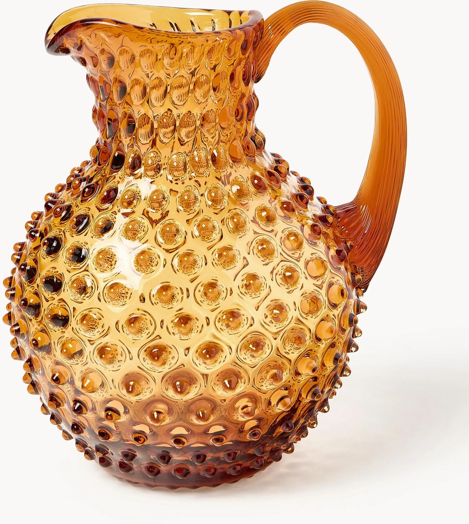 Ručně foukaný džbán Hobnail