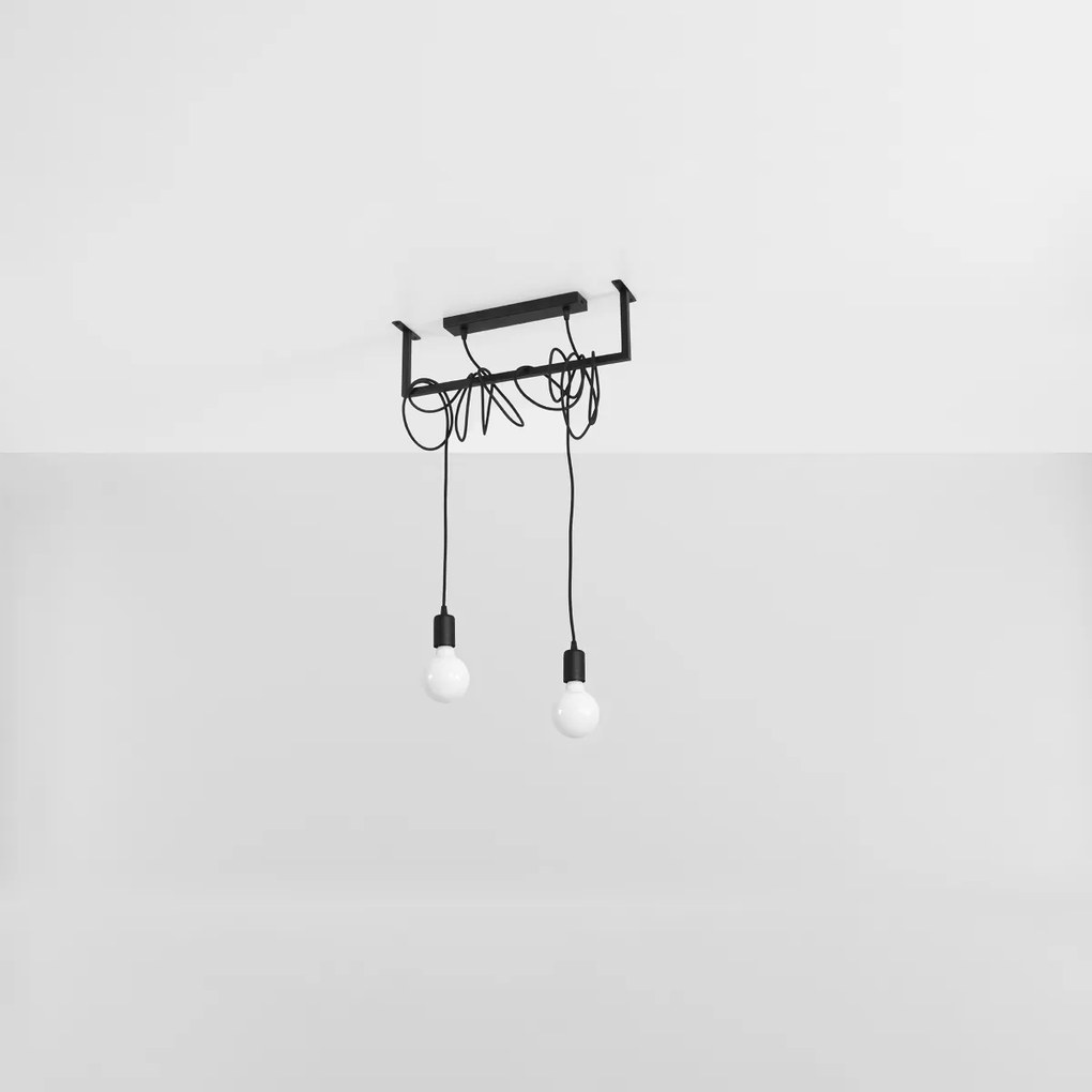 Sollux Lighting Lustr SALAMANCA 2 černý