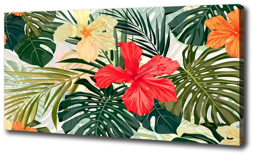 Wallmuralia Moderní obraz canvas na rámu Havajské květiny 100x50 cm