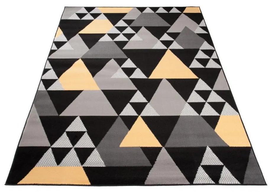 Kusový koberec PP Bolero černožlutý 140x200cm