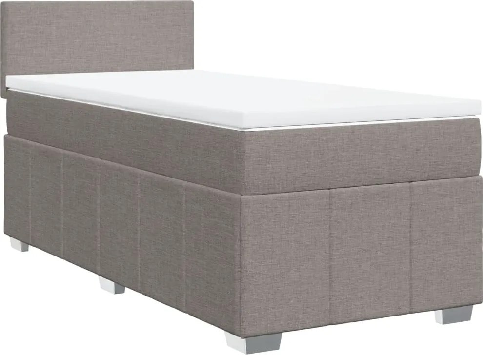 Box spring postel s matrací taupe 100 x 200 cm textil 3286976