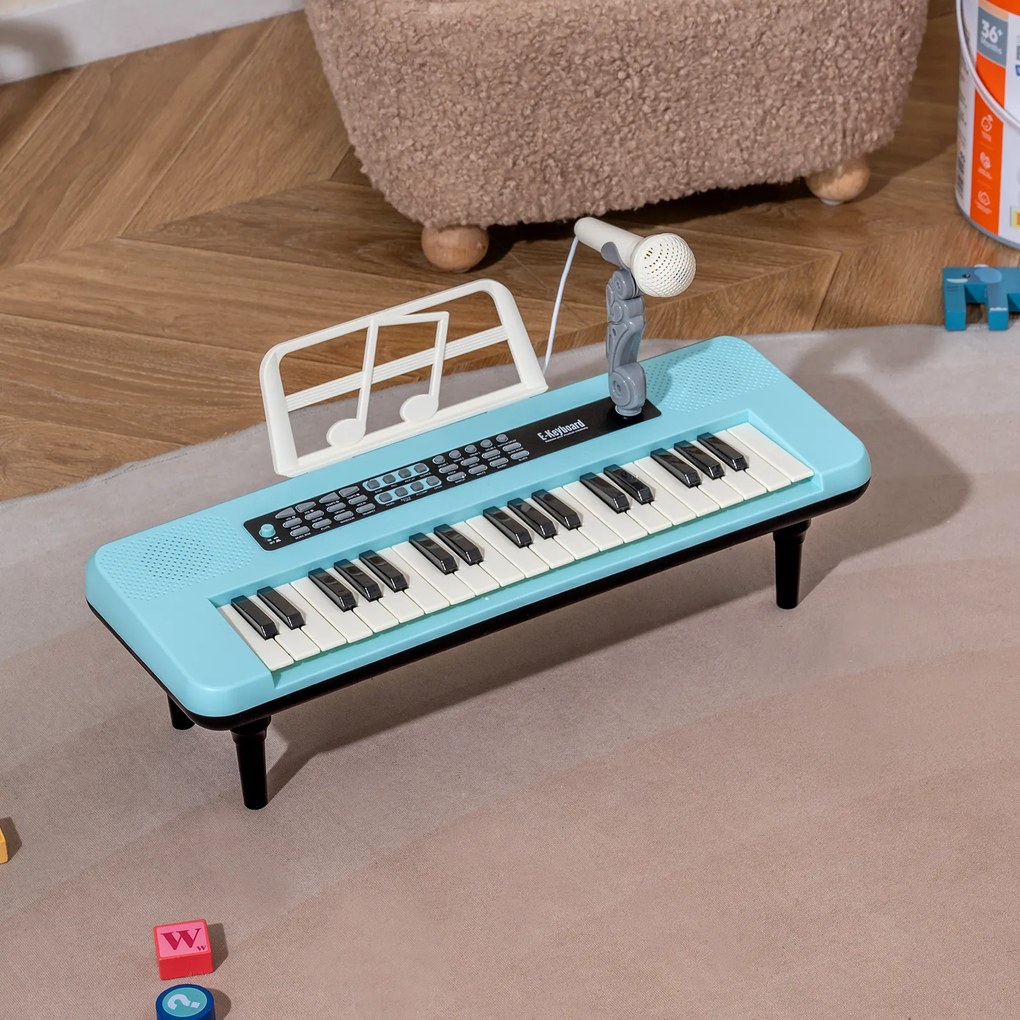 Costway 37 Klávesy Elektronické piano s mikrofonem a hudebním