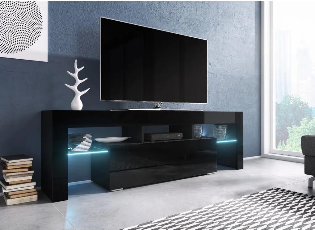 Cama Televizní stolek TORO 138 Barva nábytku: Černý lesk