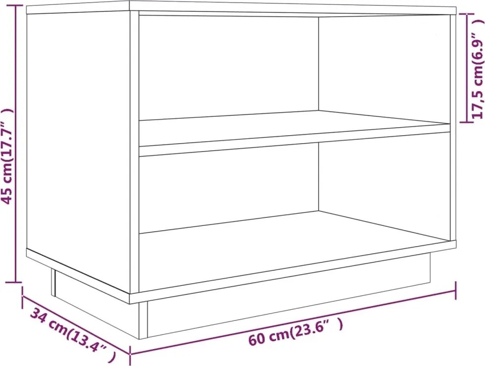 vidaXL Botník 60 x 34 x 45 cm masivní borové dřevo [813546] Barva: Přírodní