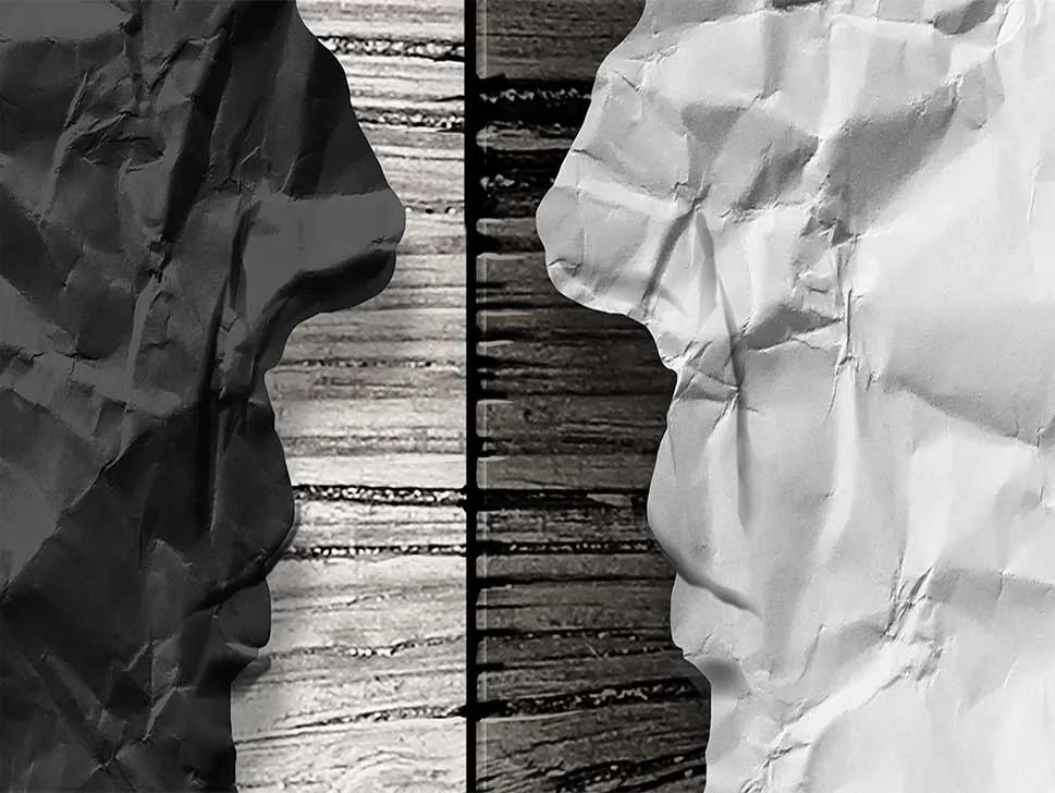 Obraz černobílá duše Velikost (šířka x výška): 50x30 cm