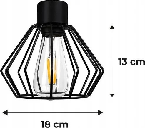 Závěsná stropní lampa DRON 4xe27 - kovová lemová
