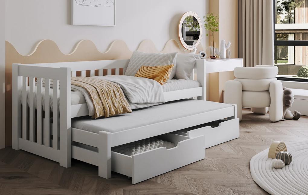Filip  - postel s výsuvným lůžkem a úložným prostorem