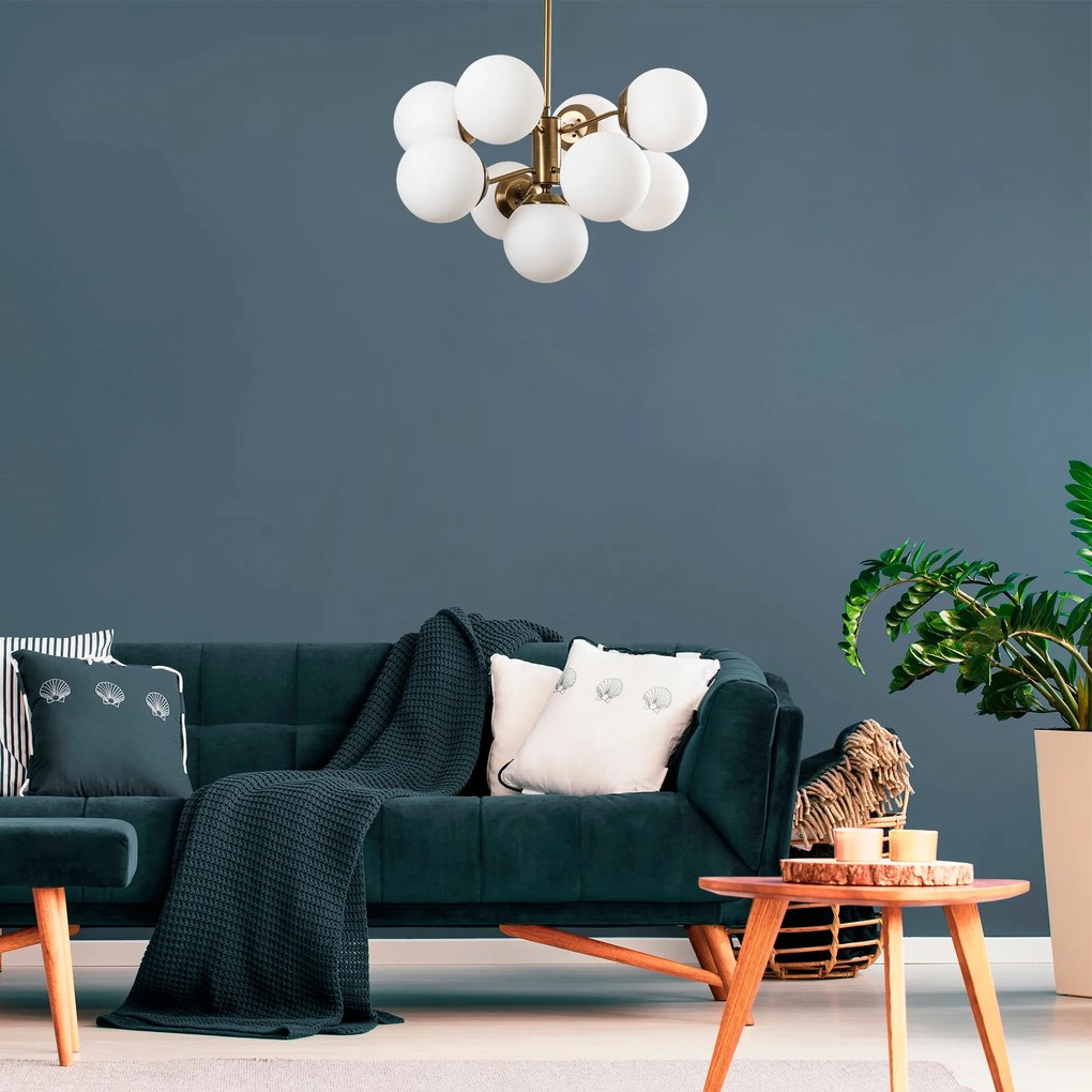 OPVIQ Závěsné osvětlení MUDONI mosaz 70 cm 536NTD1129