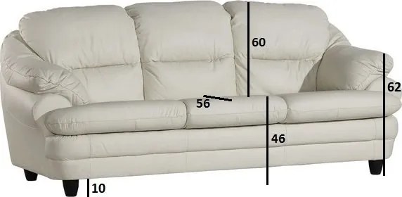 Casarredo - Komfort nábytek Rozkládací trojmístná pohovka SABINA kůže | potah: Kůže S-55