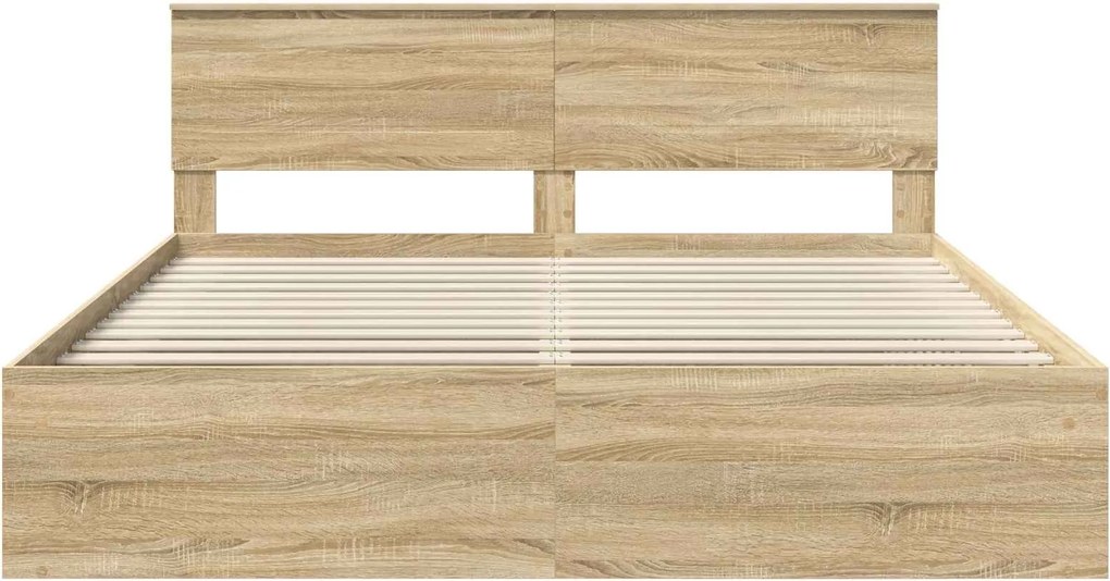 Rám postele s čelo Sonoma 200 x 200 cm Kompozitní dřevo 3407834