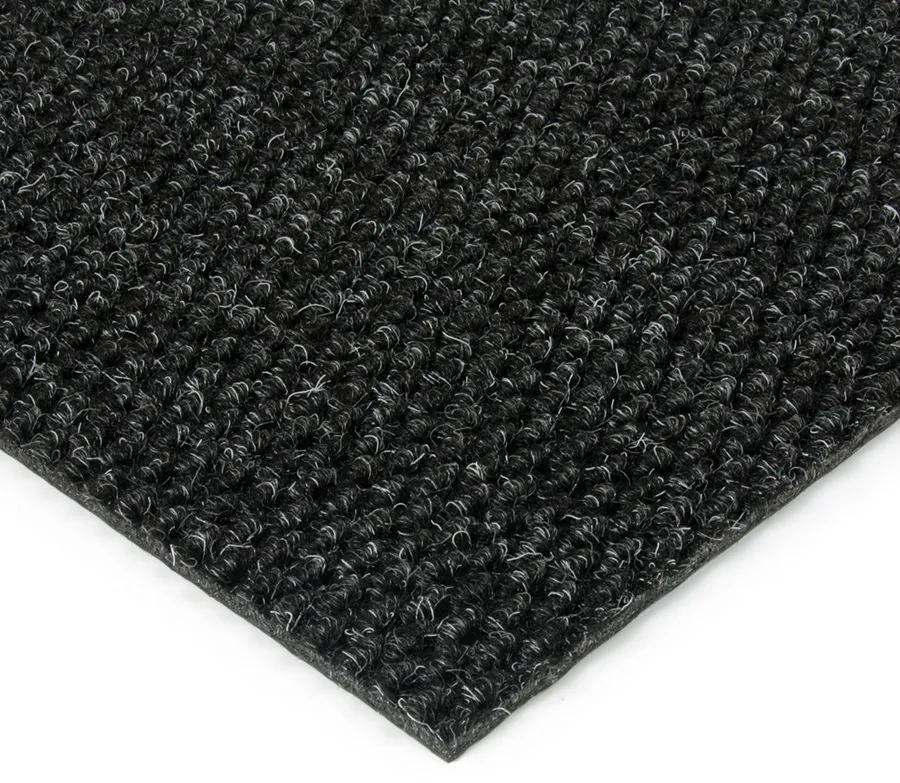 Černá kobercová zátěžová čistící zóna FLOMA Fiona - 100 x 100 x 1,1 cm