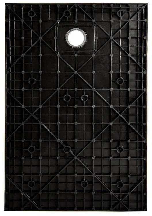 BPS-koupelny Obdélníková akrylátová sprchová vanička HYD-OSV-RIKO 100x80 černý mramor
