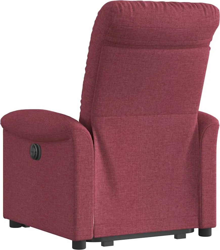 Zvedací polohovací křeslo vínové textil 3303257