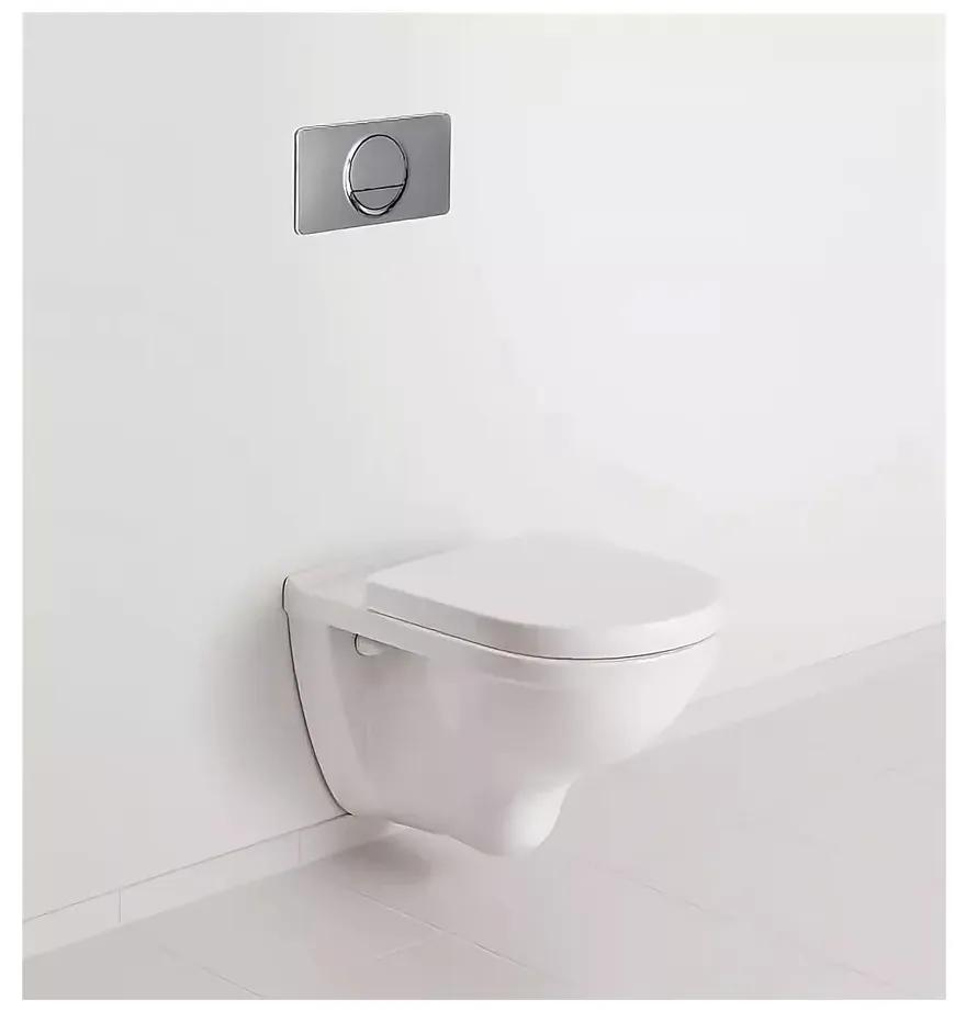 VILLEROY & BOCH O.NOVO - COMBI PACK WC závesné DirectFlush + sedátko s poklopom SoftClosing, biela Alpin 5660HR01