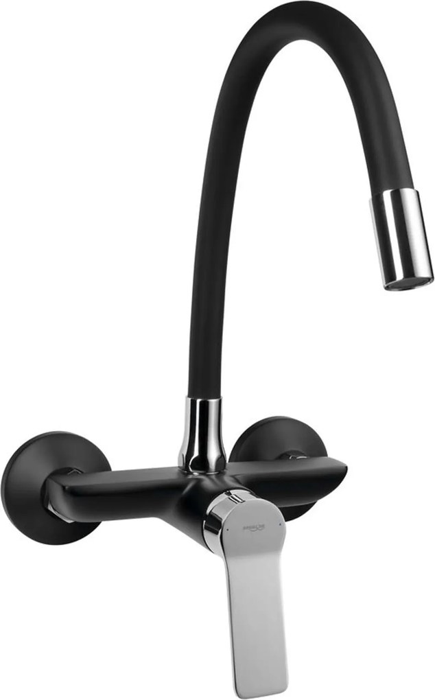 Aqualine Sintra - Dřezová baterie s flexibilním ramenem, černá/chrom SX013-70