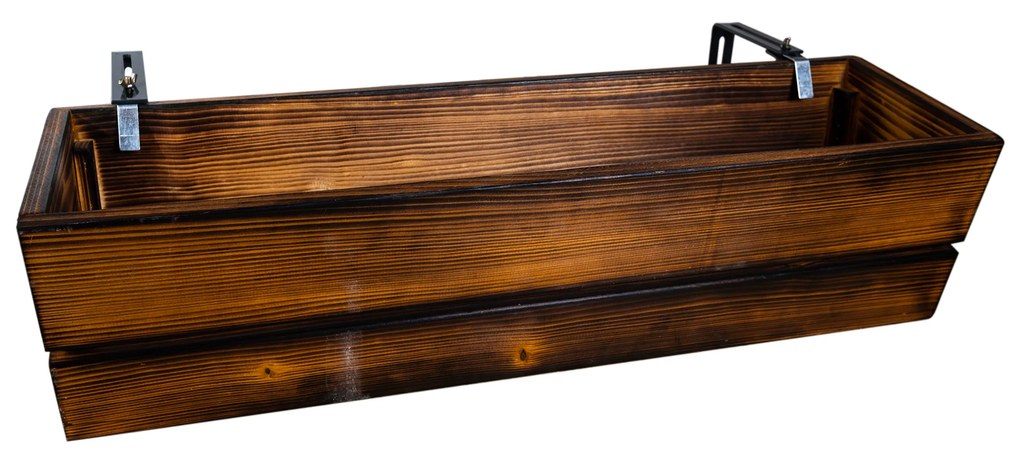 Dřevěný truhlík šikmý 64x24x20 cm