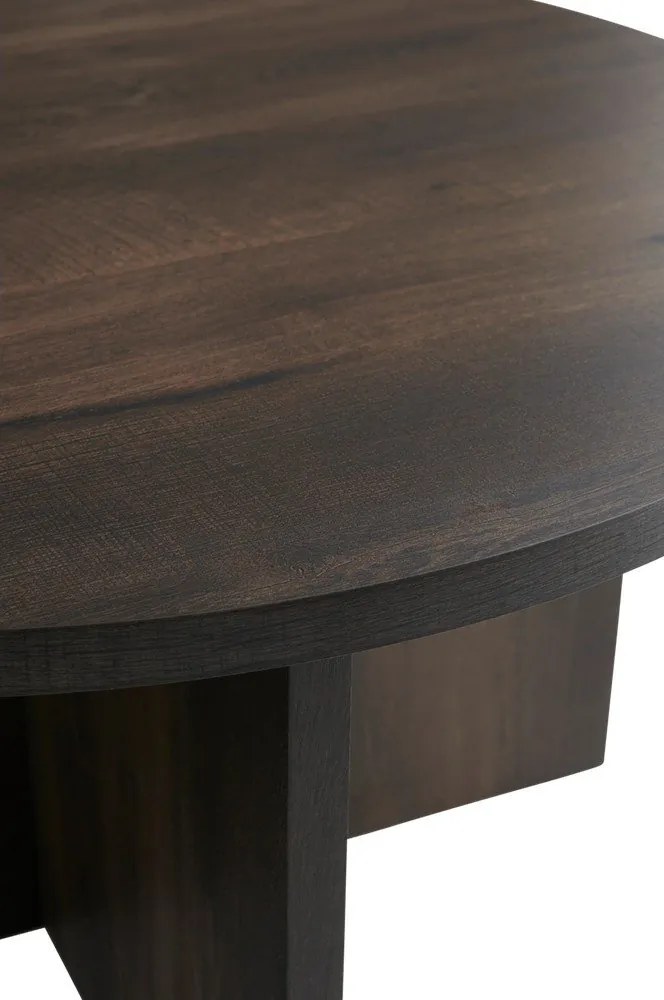 Hnědý kulatý konferenční stolek z MDF ø 85 cm Poppy – Ellos Home