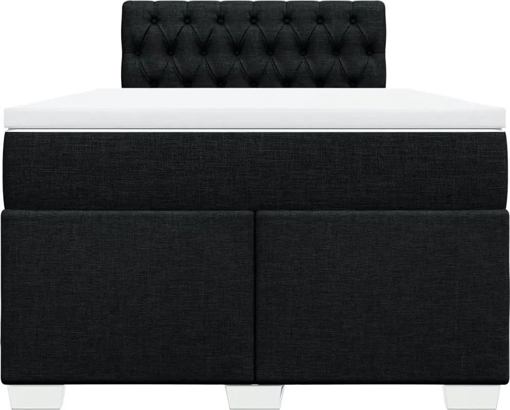 Box spring postel s matrací černá 120x200 cm textil 3285864