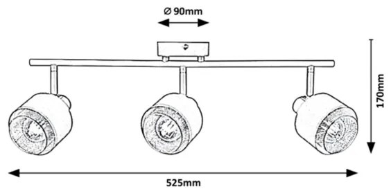 Rabalux - Bodové svítidlo 3xE14/40W/230V