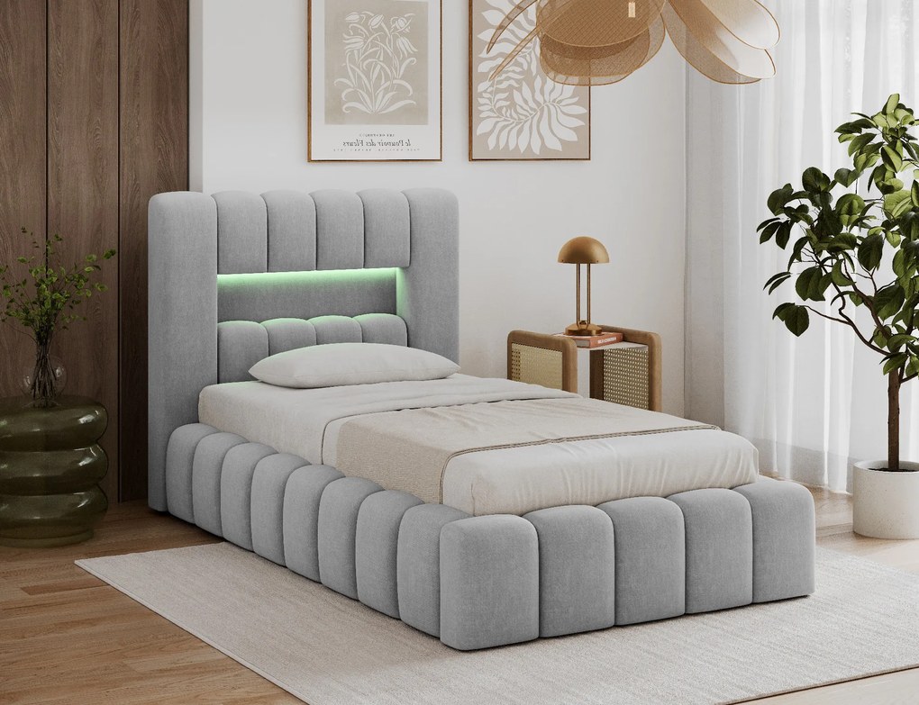 Postel Lamica 90x200 + Kovový rám/plynový výtah/kontejner