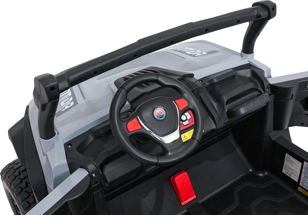 Ramiz Elektrická bugina Gravity pro děti šedá + pohon 4x4 + dálkové ovládání