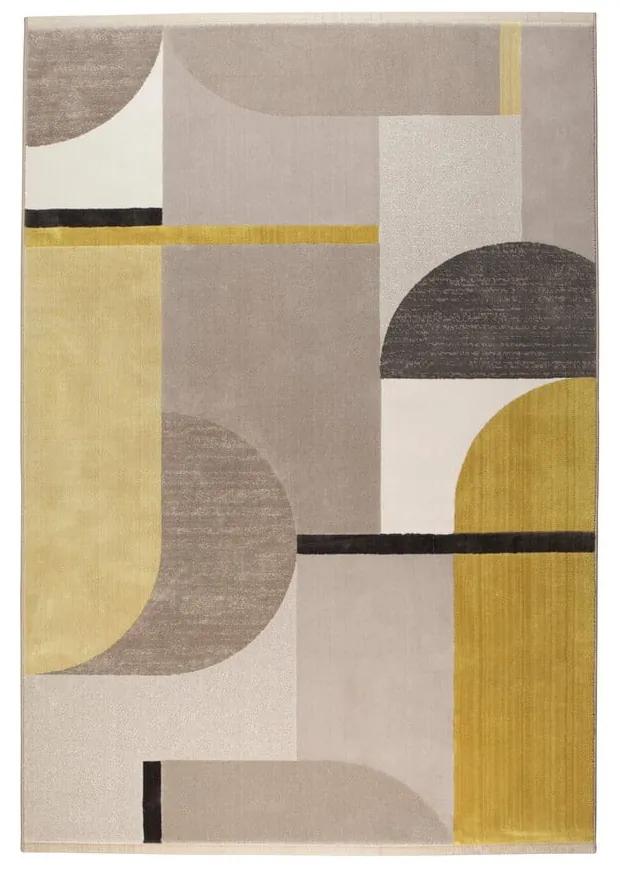 Žluto-šedý koberec Zuiver Hilton, 160 x 230 cm