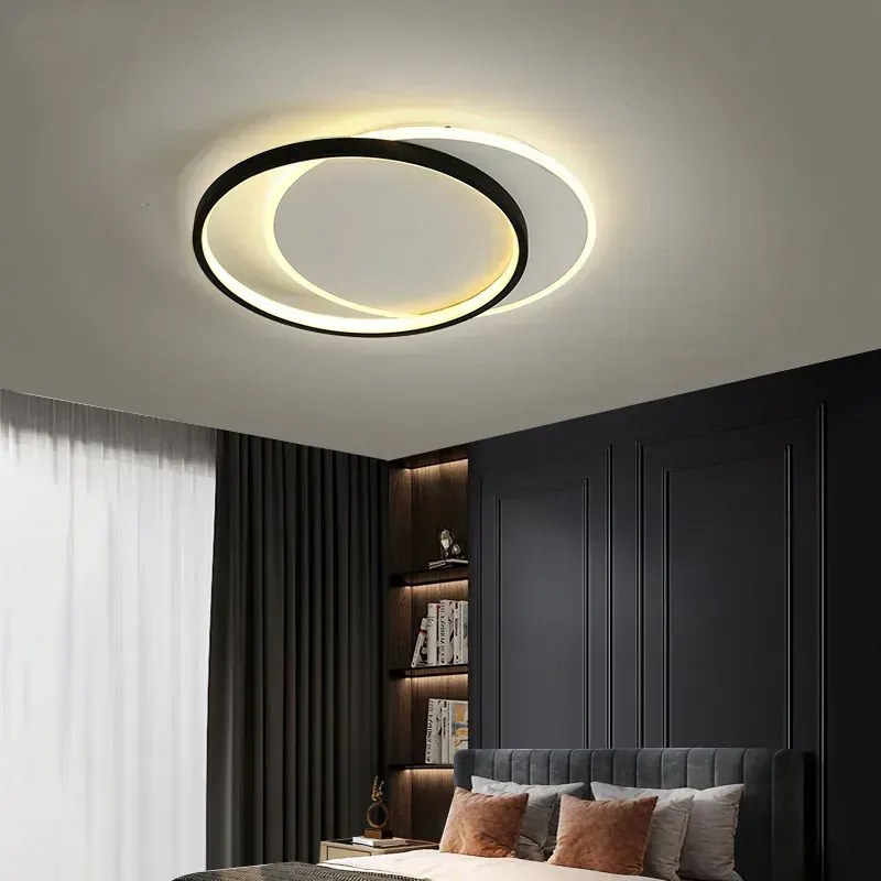Toolight Stropní LED osvětlení Modern D57 LHJ076-C 40 cm černé