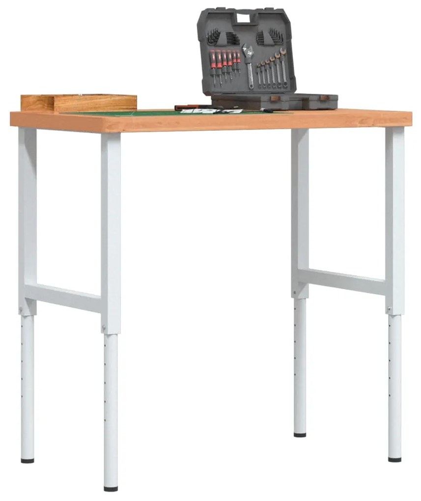 Pracovní stůl 100 x 60 x (73–99,5) cm masivní buk obdélníkový