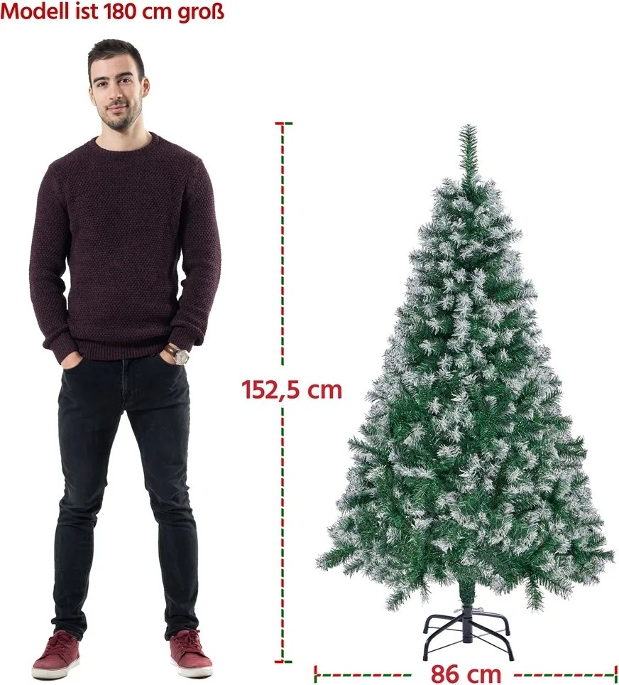 Umělý vánoční stromek Yaheetech – 152,5 cm (257083111755)