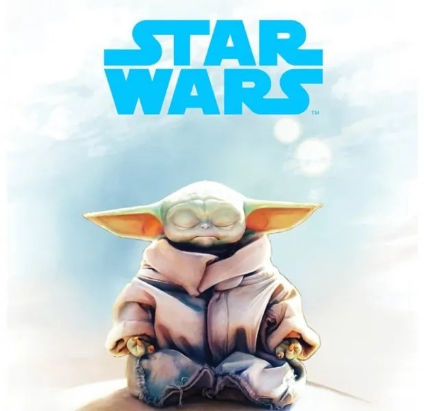 Carbotex povlečení bavlna Star Wars Baby Yoda 140x200, 70x90 cm