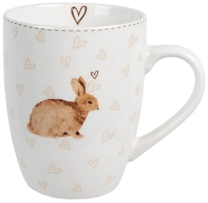 Porcelánový hrnek se vzorem králíčka se srdíčky Bunnies in Love – 350 ml
