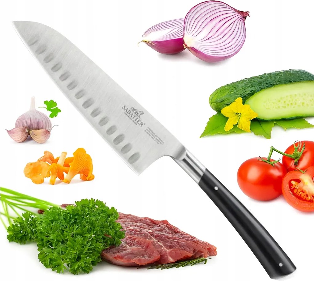 Nůž kuchyňský japonský Santoku 18 cm Lion Sabatier nerezová ocel ostrý