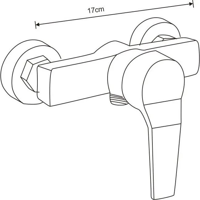 Mexen Caro sprchová baterie chromová, 746640-00