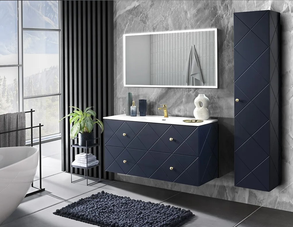 Koupelnová skříňka pod umyvadlo Elegance 120 cm modrá
