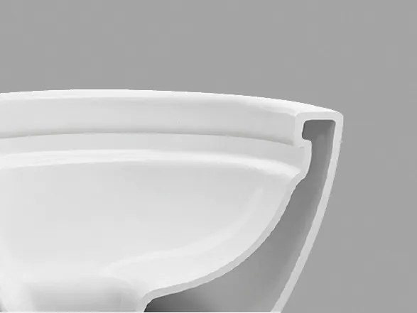 WC set OVALE BASSO RIMLESS: závěsné WC se sedátkem, kombifix, podložka, tlačítko chrom lesk, OLKLT053ER003