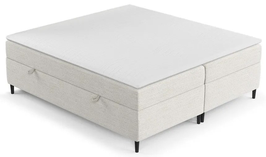 Krémová boxspring postel s úložným prostorem 140x200 cm Araya – Maison de Rêve