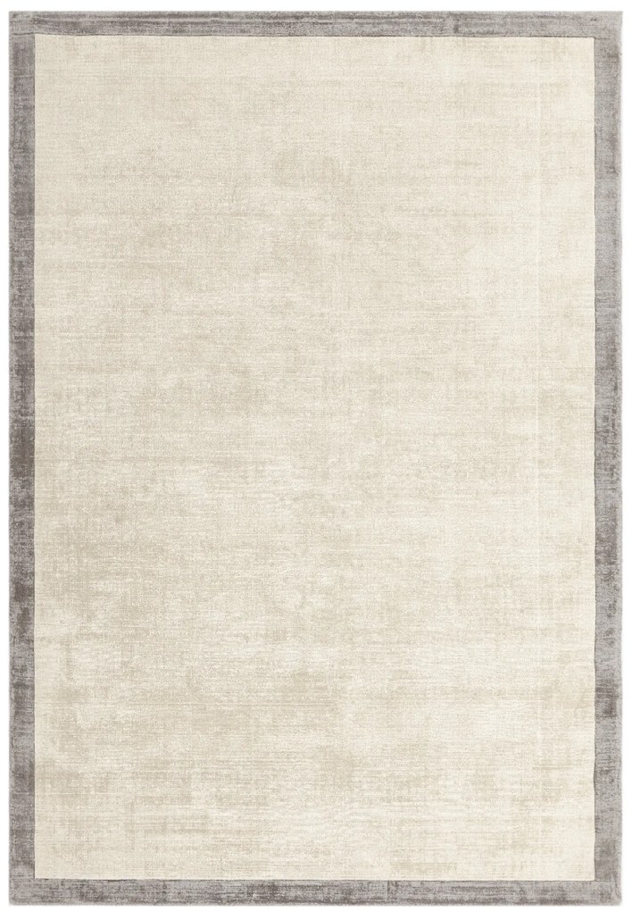 Černý koberec Ife Border Charcoal Silver Rozměry: 200x290 cm