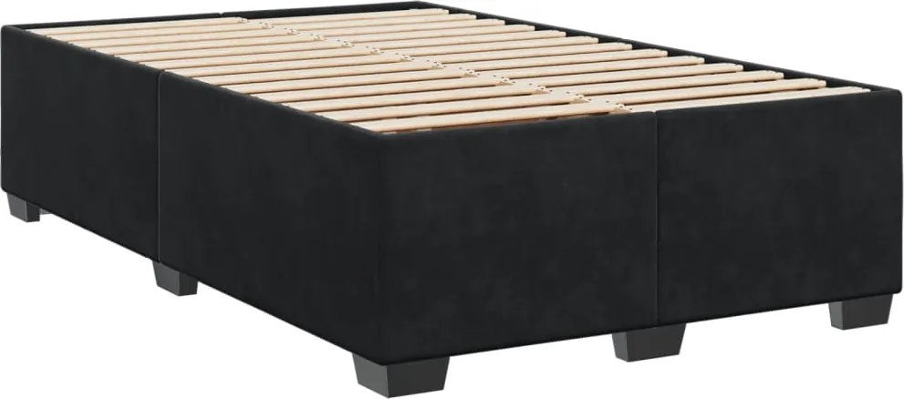Box spring postel s matrací černá 120 x 190 cm samet 3288572