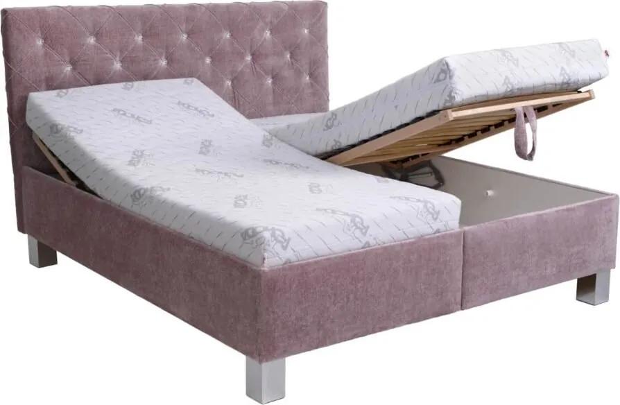 Pohoda Čalouněná postel CAMERON s úložným prostorem a volně loženou matrací | Šířka matrace: 160 cm,Látka: Bery 24